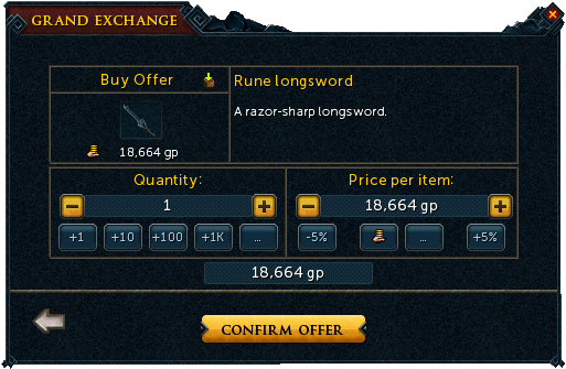 Grand Exchange System - RuneScape Guide - RuneHQ